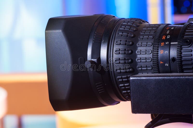Video camera lens stock image. Image of media, camera - 26749339