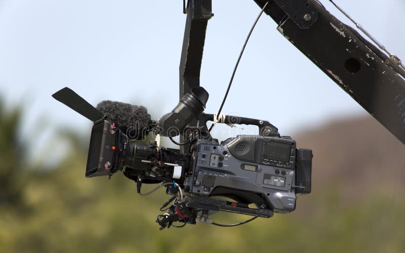 Video Camera Lens - Recording Show in TV Stock Image - Image of media ...