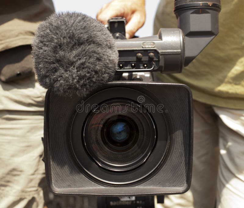 Video Camera Lens - Recording Show in TV Stock Photo - Image of ...