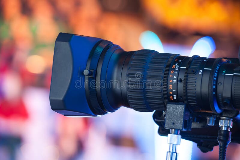 Video camera lens stock image. Image of camcorder, aperture - 44755987