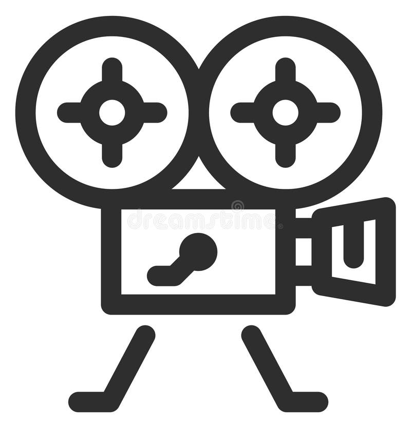 Video Camera Line Icon. Professional Filming Device Stock Illustration ...