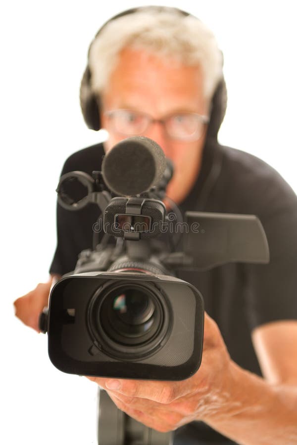 Tv camera crew stock photo. Image of gear, disk, plan, news - 203904