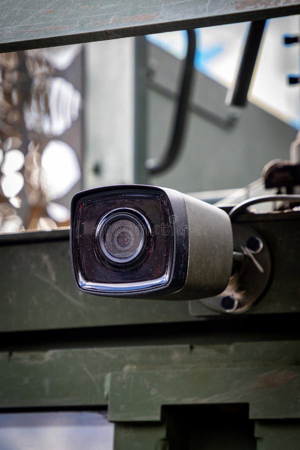A Video Camera on a Military Vehicle for Review and Surveillance Stock ...