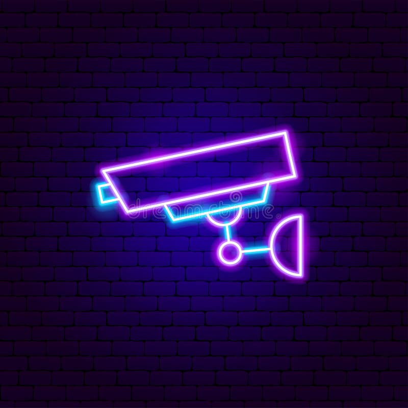 Camera Neon Logo. Glow in the Dark. Electric Theme Season. Party Night ...