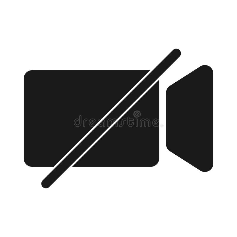 Video Camera Off Vector Icon Stock Vector - Illustration of multimedia ...