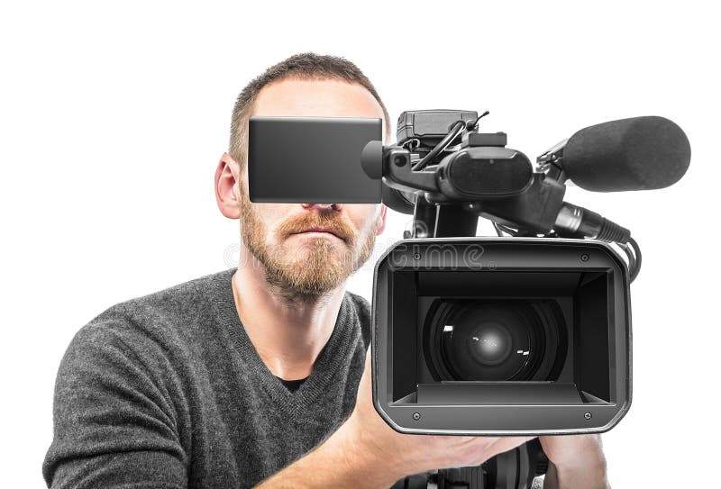 Video camera operator stock image. Image of director - 48433233