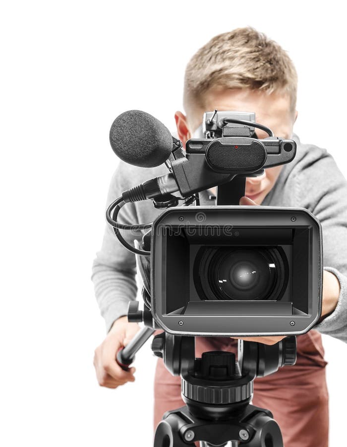 Video camera operator stock image. Image of director - 48433233