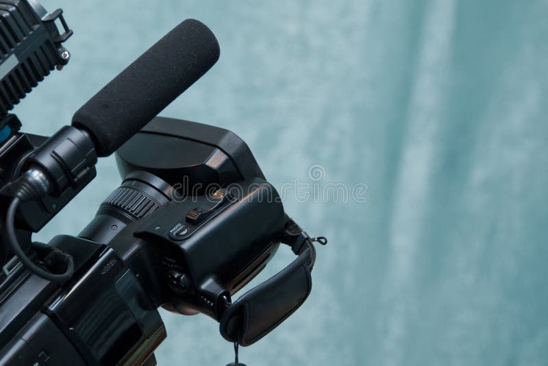 Video Camera Operator Working with His Equipment Video Camera Taking ...