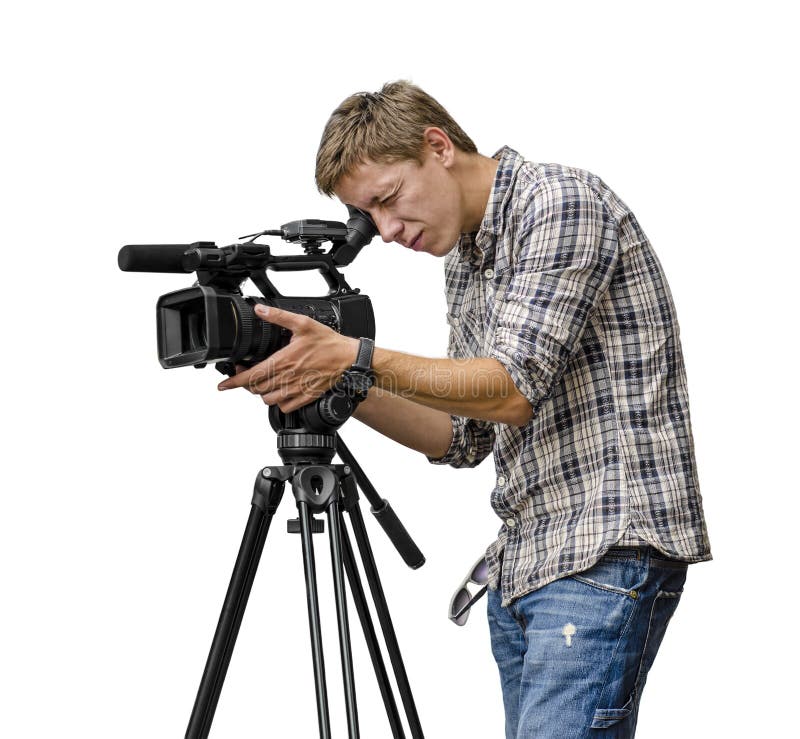 Video camera operator stock image. Image of director - 48433233