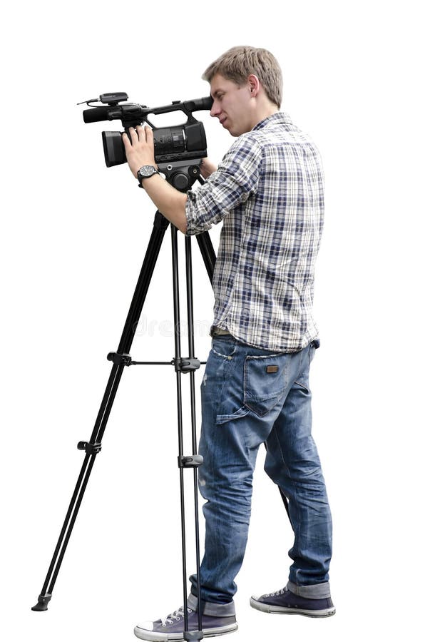 Video camera operator stock image. Image of director - 48433233