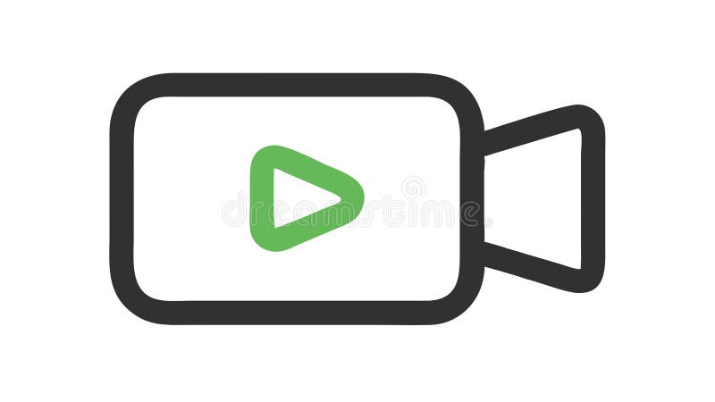 Video Camera Play Button Recording Icon, Vector Design Generative AI ...