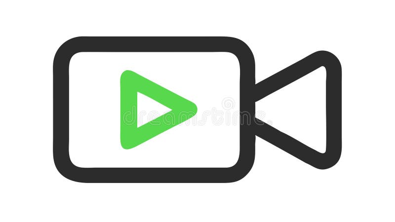 Video Camera Play Button, Recording Media Vector Graphic, Vector Design ...