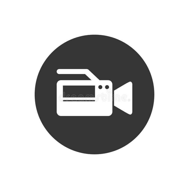 Video Camera Recorder Icon Vector Illustration in Flat Style Stock ...