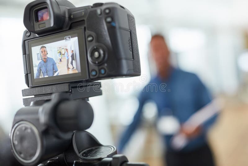 Video Camera when Recording Presentation Stock Photo - Image of ...