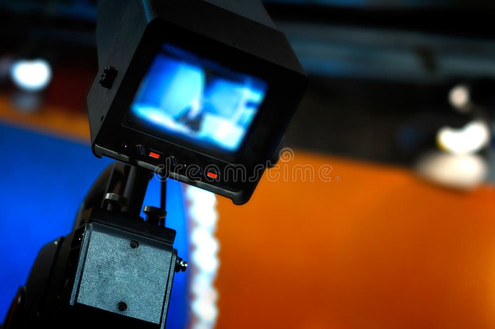 Video Camera - Recording in TV Studio Stock Photo - Image of camera ...