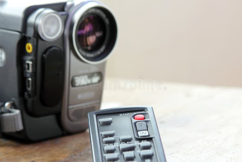 Video Camera Remote Control Stock Photo - Image of digital, background ...