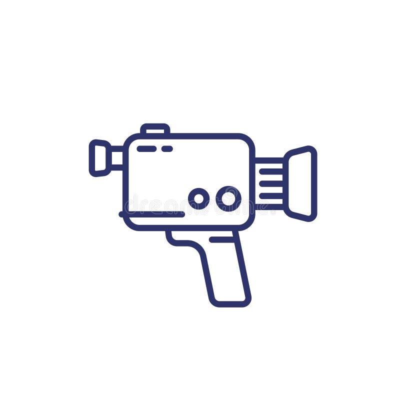 8k Video Camera Icon on White, Vector Stock Vector - Illustration of ...