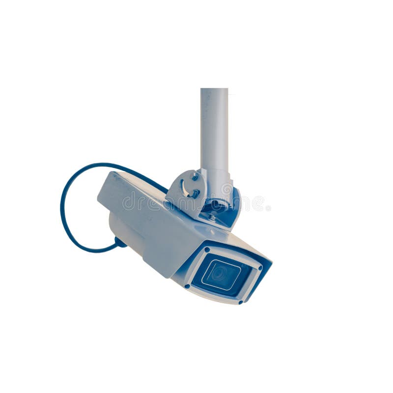 Video Camera Security System Isolated on White Stock Image - Image of ...