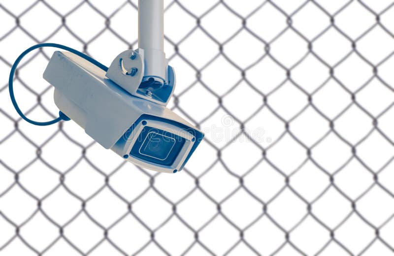 Video Camera Security System on the Wall Stock Photo - Image of camera ...