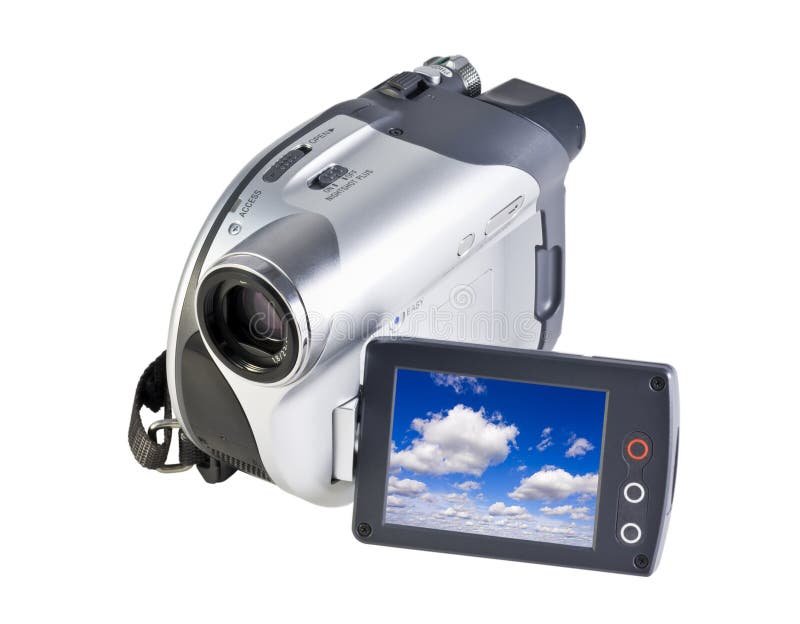 Video camera shoots sky stock image. Image of cloud, electrical - 11752283