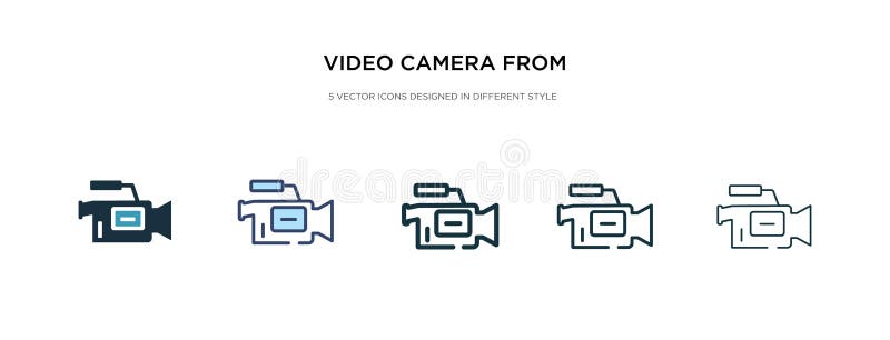 Video Camera from Side View Icon in Different Style Vector Illustration ...