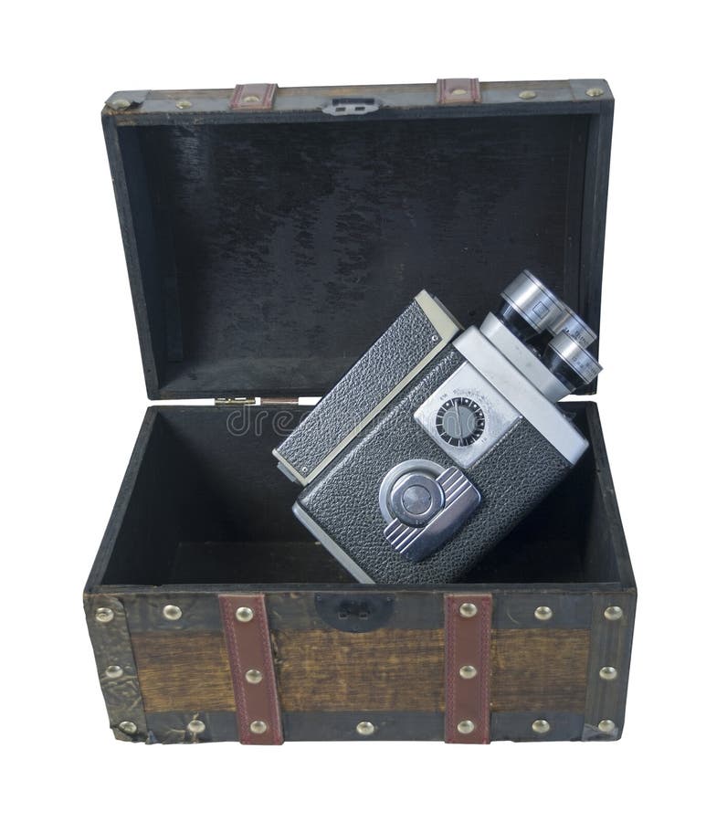 Video Camera in Traveling Trunk Stock Photo - Image of trunk, camera ...