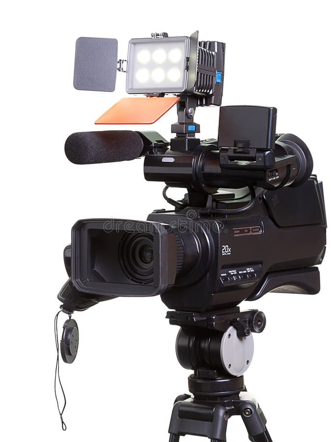 Studio TV Camera on Pedestal Stock Image - Image of television ...