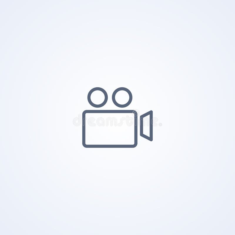 Video Camera, Vector Best Gray Line Icon Stock Vector - Illustration of ...