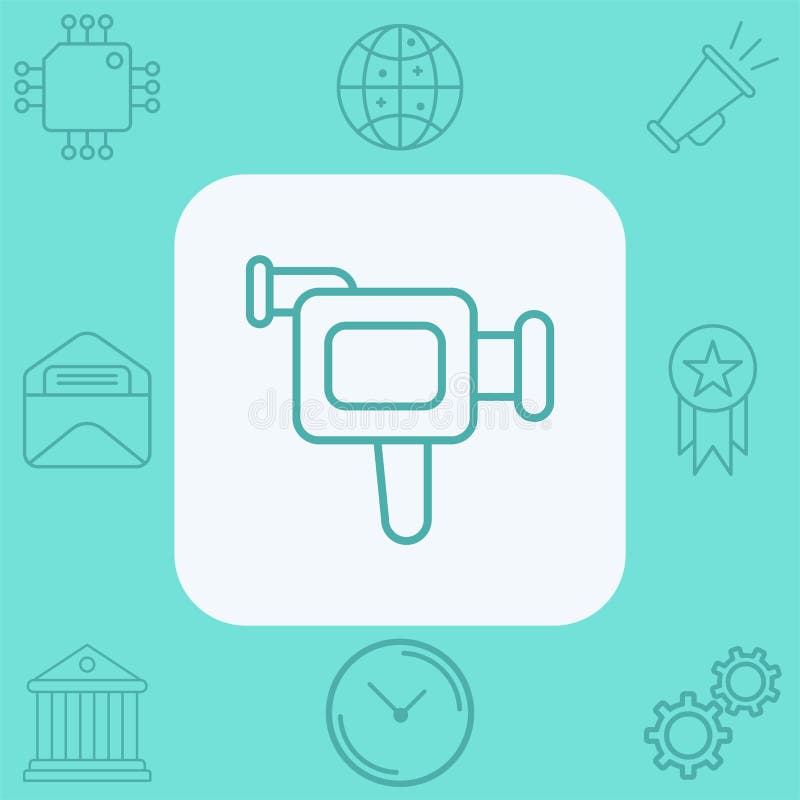 Video Camera Vector Icon Sign Symbol Stock Illustration - Illustration ...
