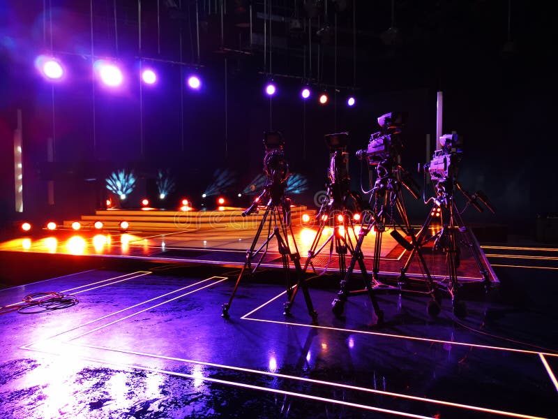 Video Cameras in the Studio Stock Photo - Image of design, bright ...