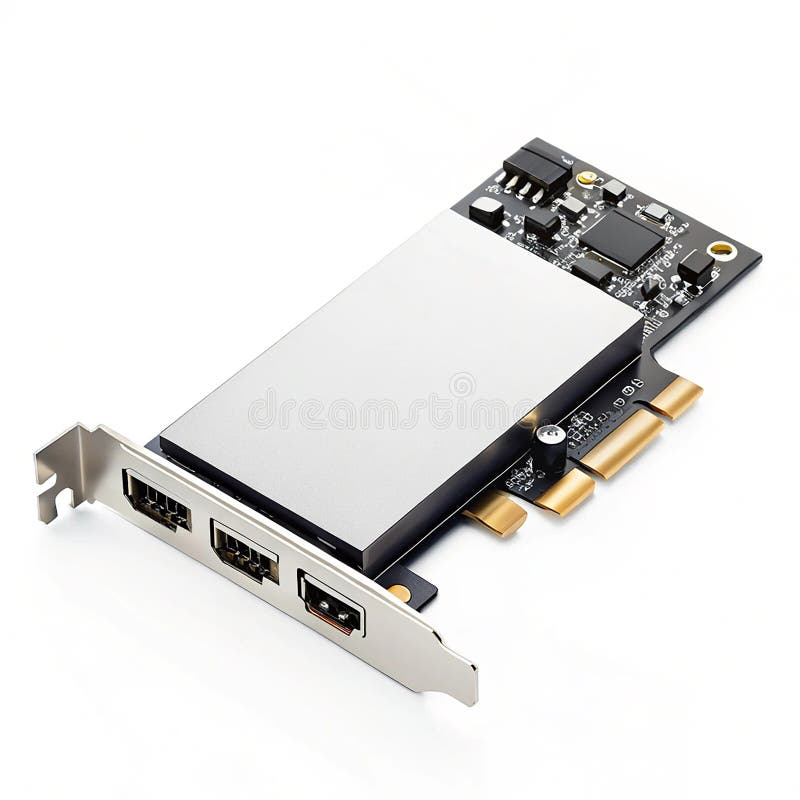 Video Capture Card on White Background Stock Illustration ...