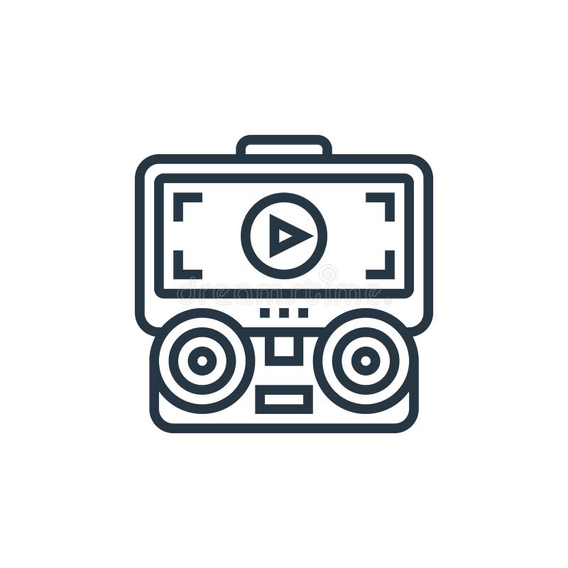 Video Capture Icon Vector from Drone Elements Concept. Thin Line ...