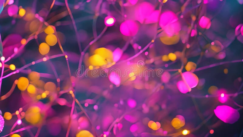 This Video Captures a Group of Lights in a Blur, Creating an Abstract ...