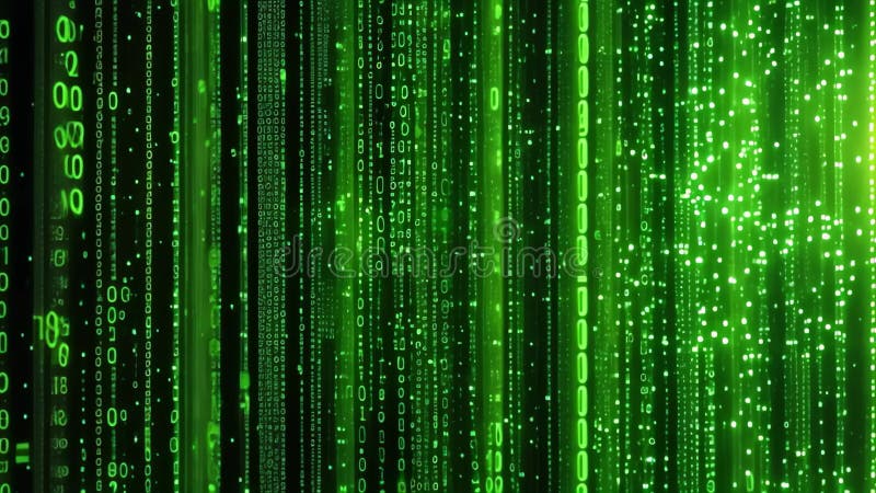 This Video Captures a Striking Video of a Multitude of Green Numbers ...