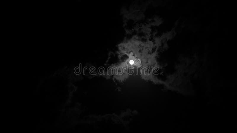 Cloudy Moonlit Night stock footage. Video of landscape - 157705528
