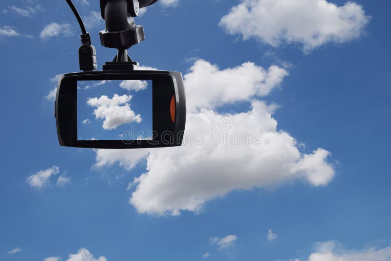 Video Car Camera Fixed on Windscreen. Recording Style of Driving Stock ...