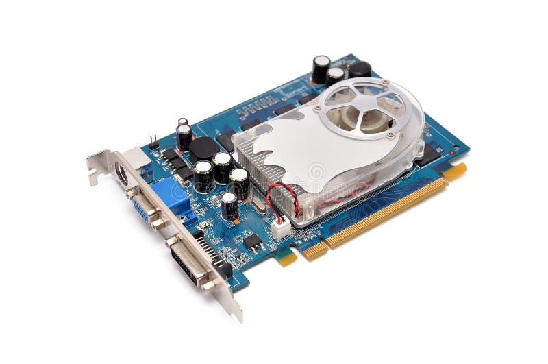 Desktop Computer PCI Express Graphics Card Stock Image - Image of hdmi ...