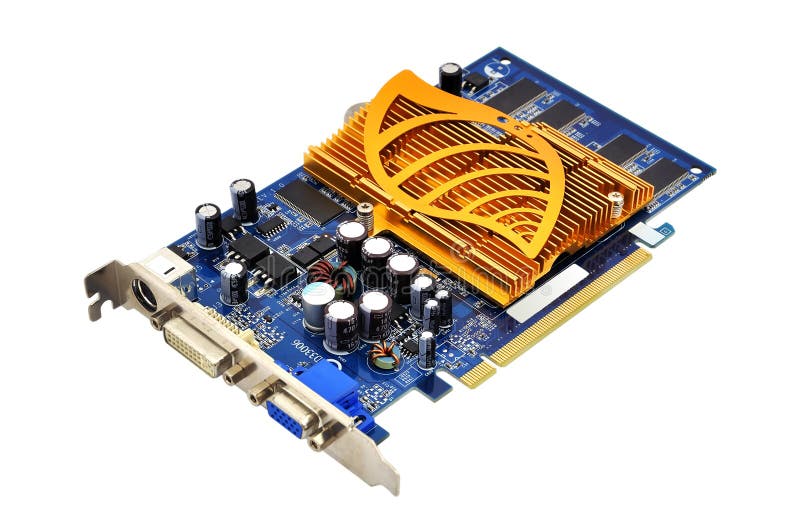 Video card stock image. Image of closeup, board, svideo - 26354983