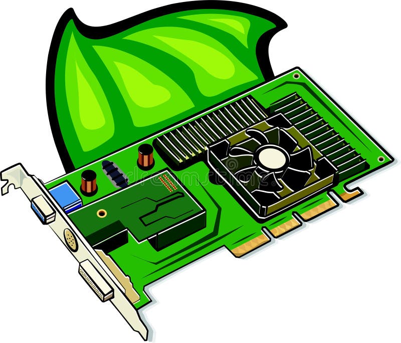 Video card stock illustration. Illustration of component - 441789
