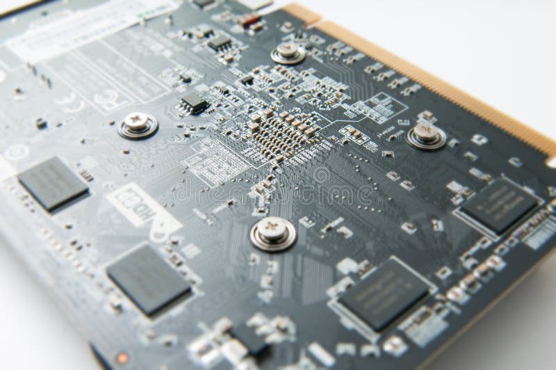 Video card back stock photo. Image of circuits, bits - 61287110