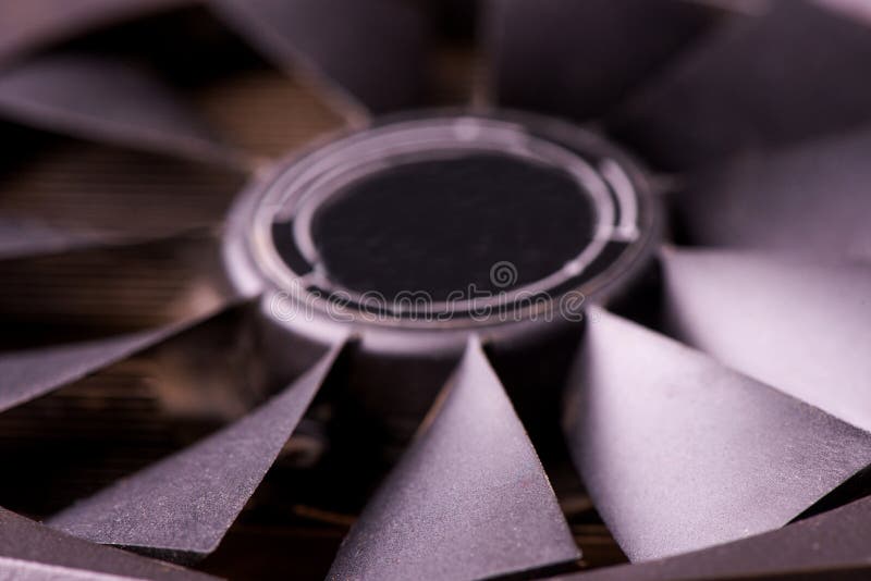 Video Card Close Up. Computer Graphics Card. Video Card Cooling Stock ...