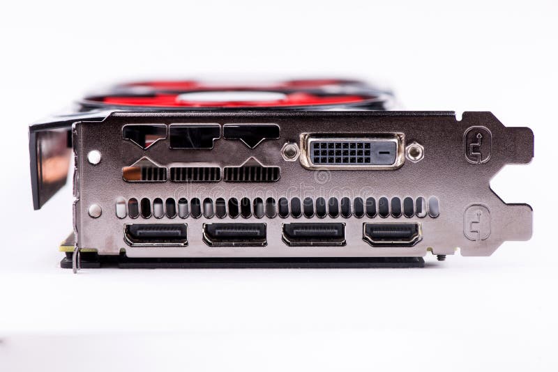 Video Card Close Up. Computer Graphics Card. Video Card Cooling Stock ...
