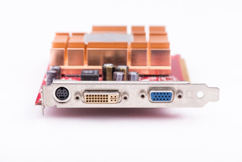 Video Card Close Up. Computer Graphics Card. Video Card Cooling Stock ...