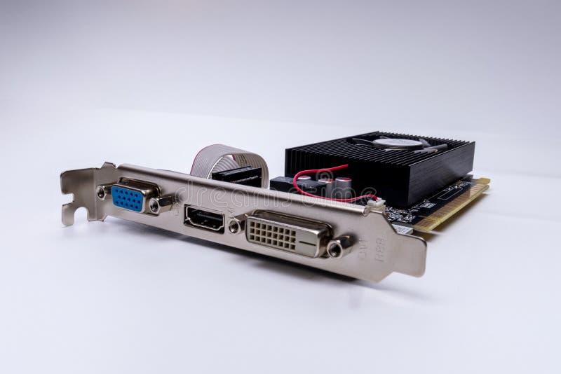 Video Card for Computer Isolated on White Stock Photo - Image of ...