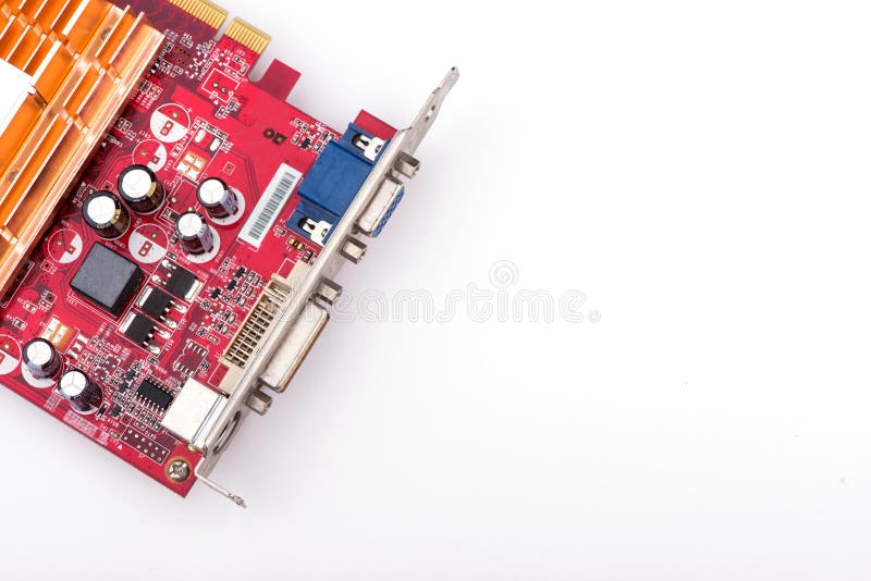 Video Card Close Up. Computer Graphics Card. Video Card Cooling Stock ...