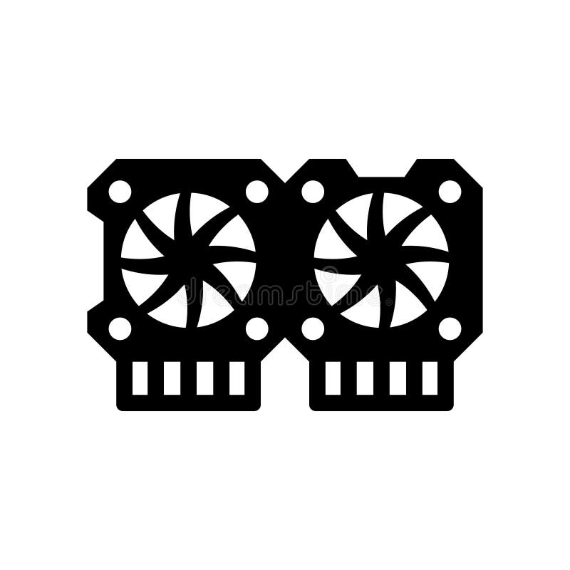 Video card icon stock vector. Illustration of icon, vector - 217124257