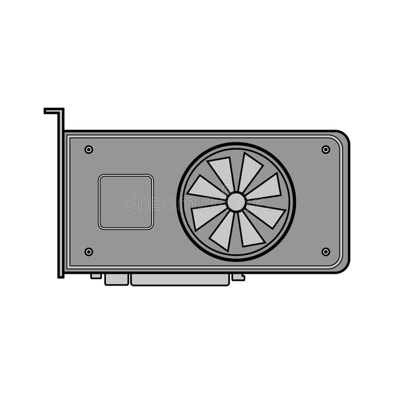 Video Card Icon In Cartoon Style Isolated On White Background. Personal ...