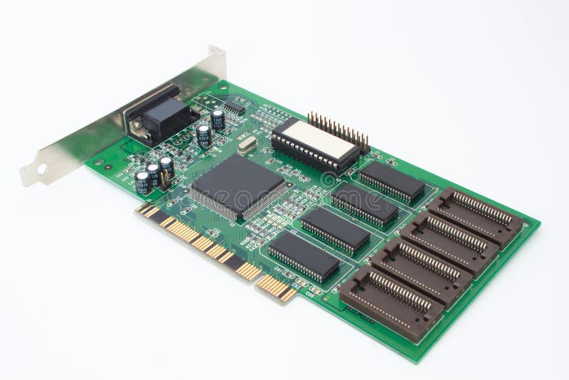 Two Graphic Card Closeup for Personal Computer. Stock Image - Image of ...