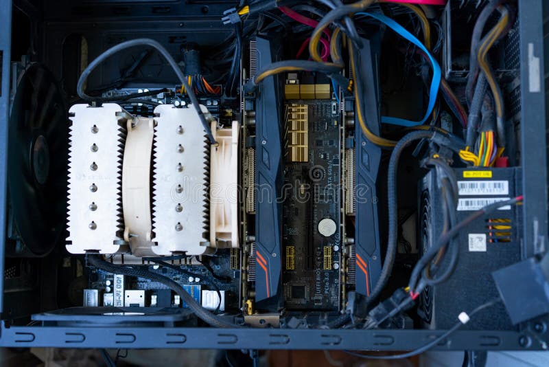 Video Cards in a Computer for Mining Stock Image - Image of exchange ...