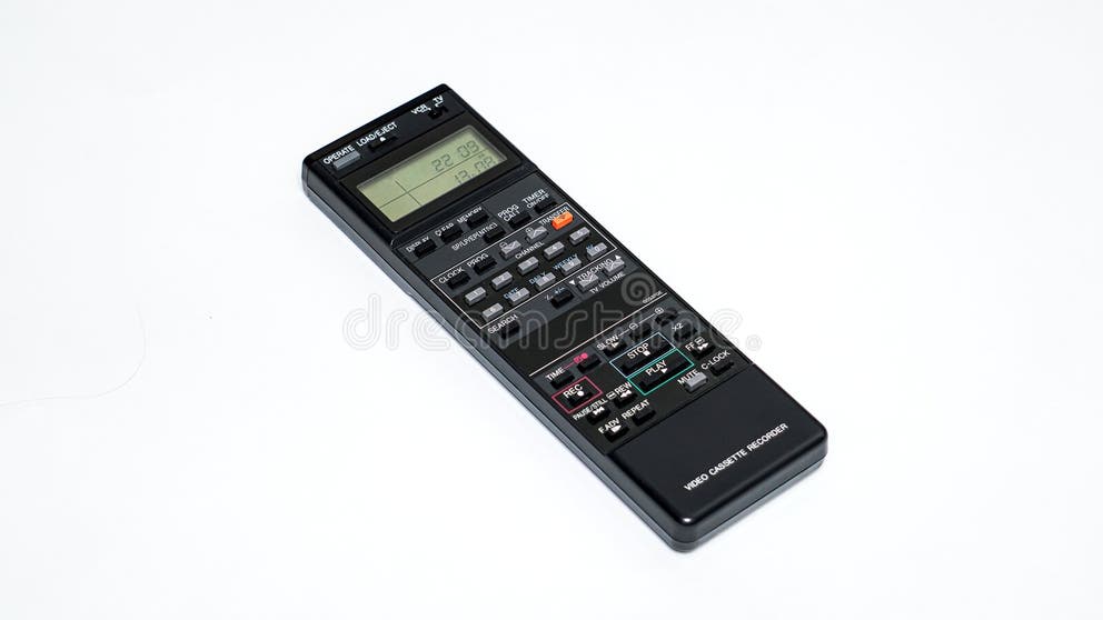 Video Cassette Recorder Remote Control Unit Stock Image - Image of ...